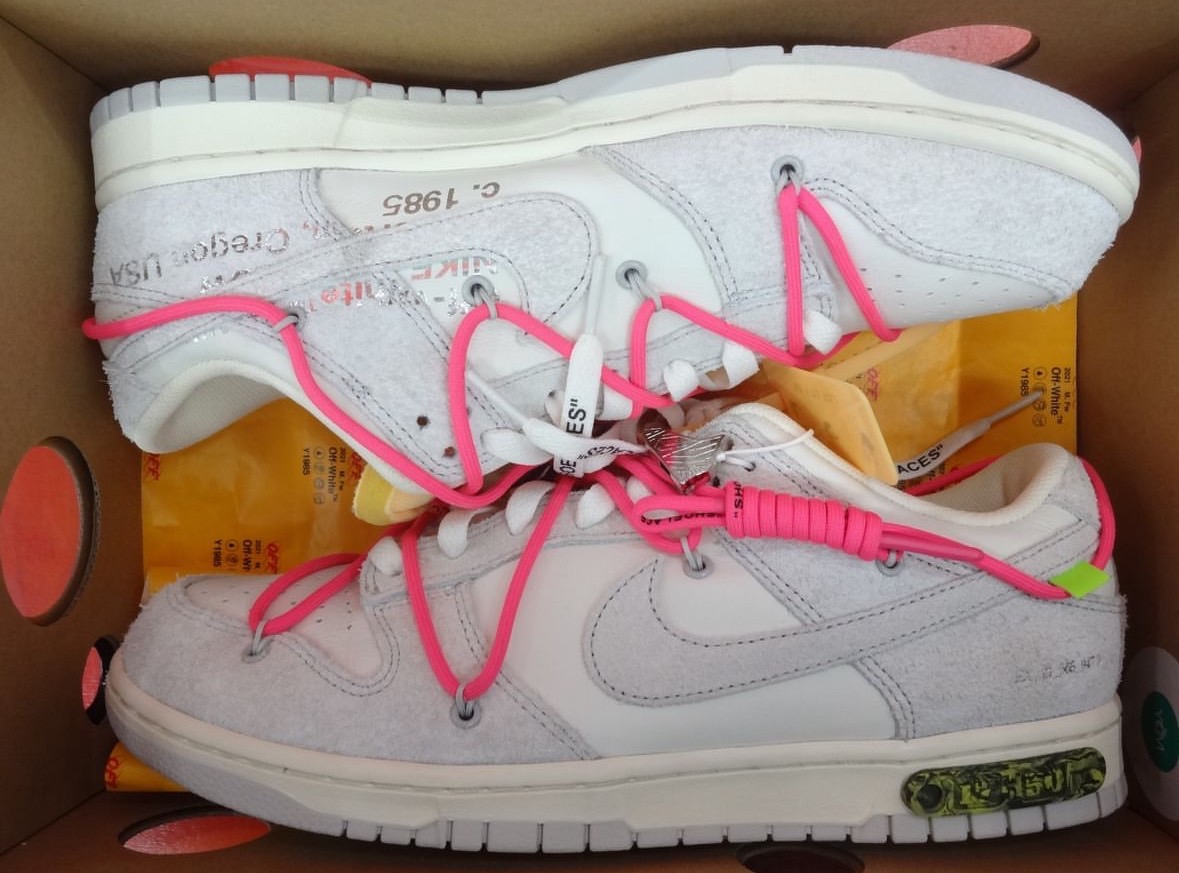 古着SNS更新しました！ 【 NIKE × OFF-WHITE DUNK LOW 1 OF 50 17 SAIL NEUTRAL GREY HYPER PINK 】 【 29cm ...